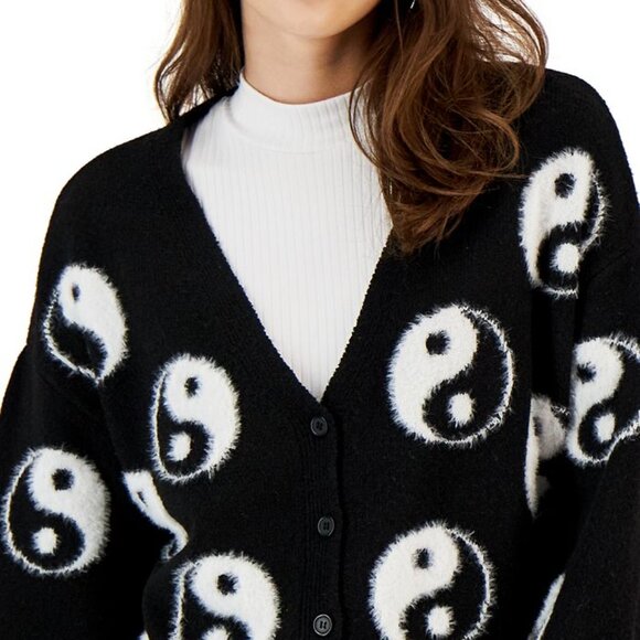sugar moon | Tops | Yin Yang Knit Cardigan | Poshmark